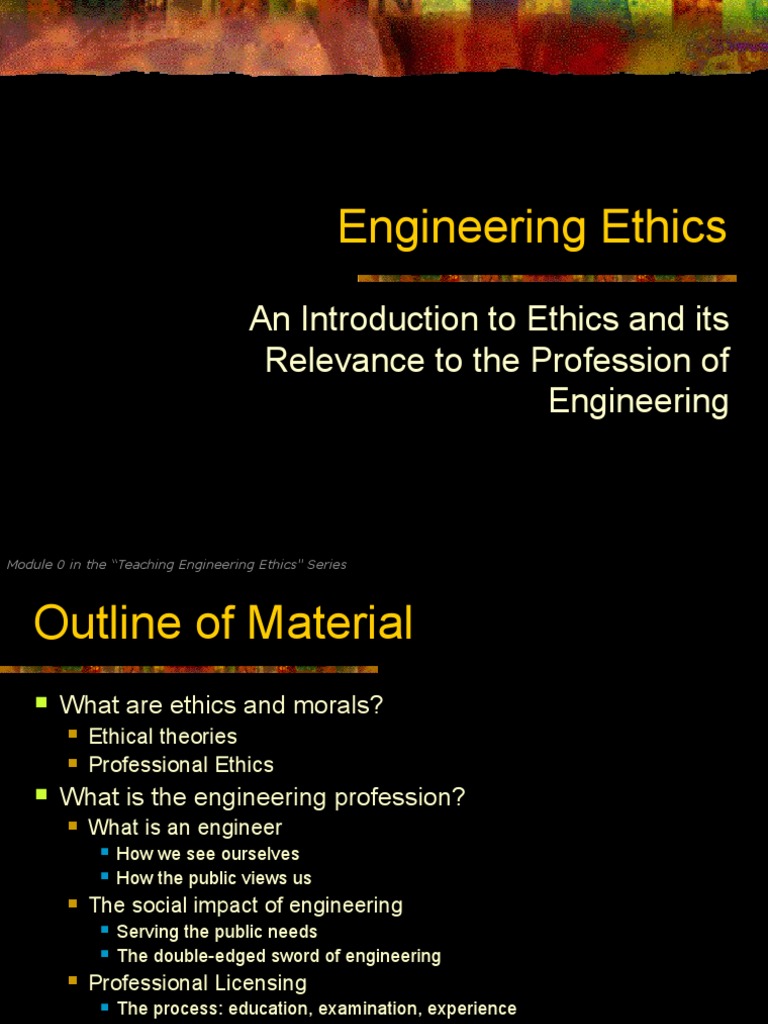 Ethics Module Engineering | PDF | Morality | Attitude (Psychology)