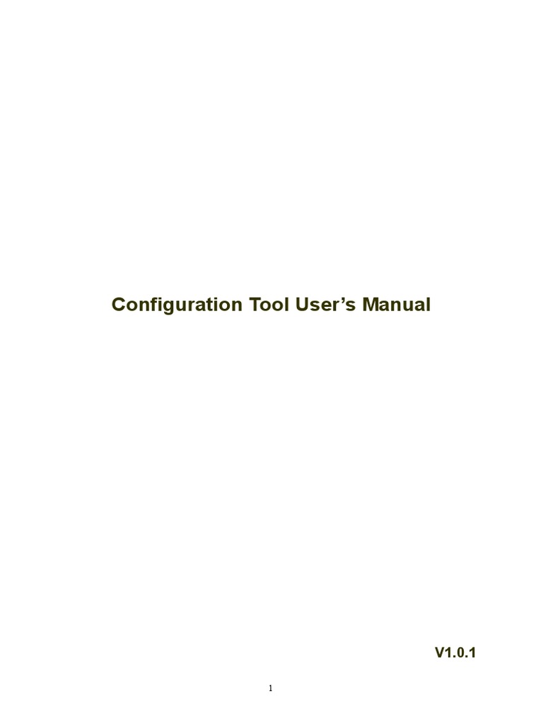 PSN - Configuration Tool User's Manual - V101 | PDF