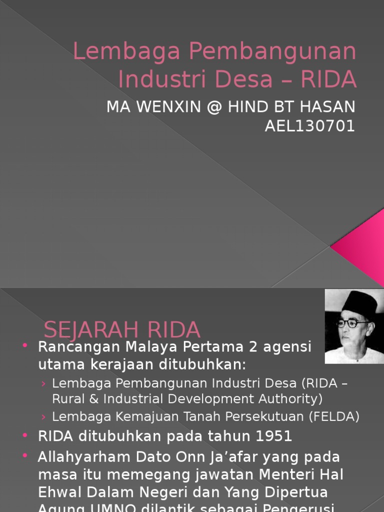 Lembaga Pembangunan Industri Desa - RIDA | PDF | Ilmu Sosial