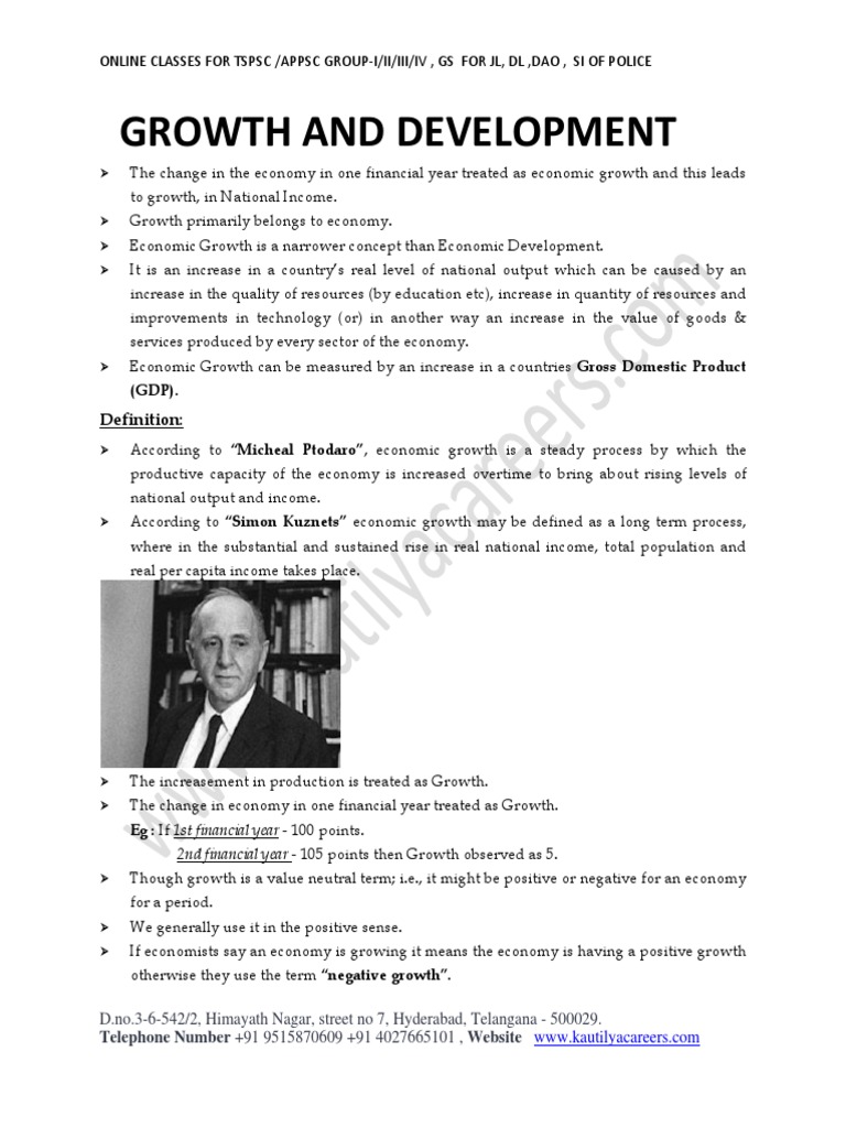 Chapter 1 - Growth and Development | PDF | Economic Growth | Economics