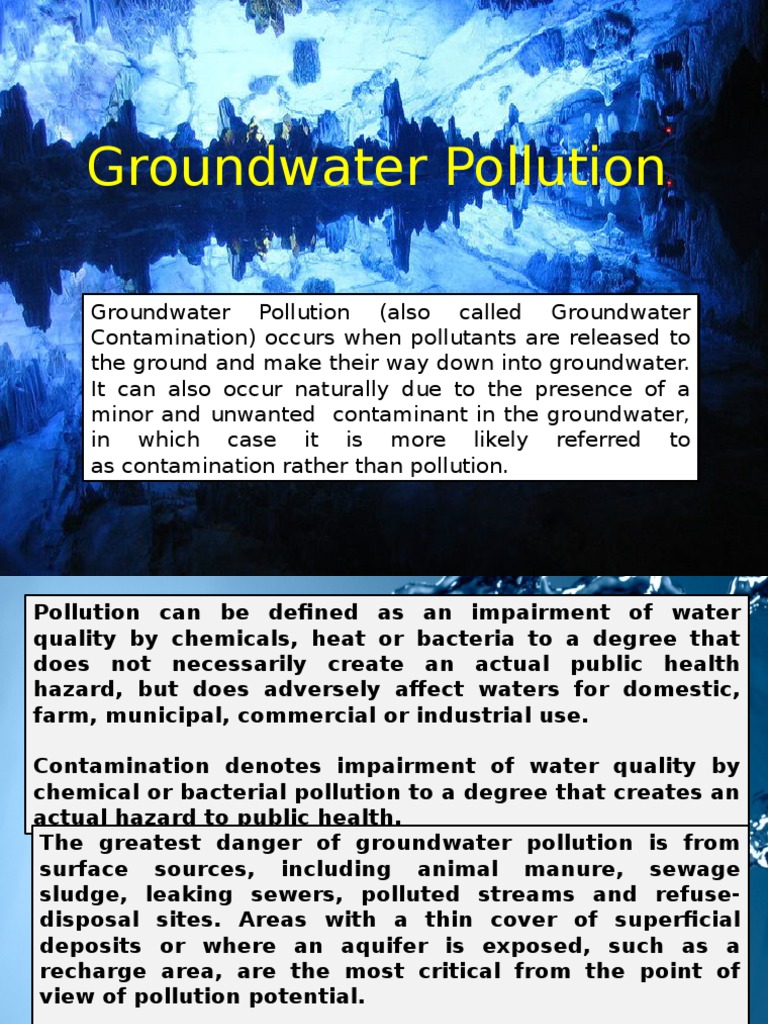 Groundwater Pollution | PDF | Groundwater | Water Pollution