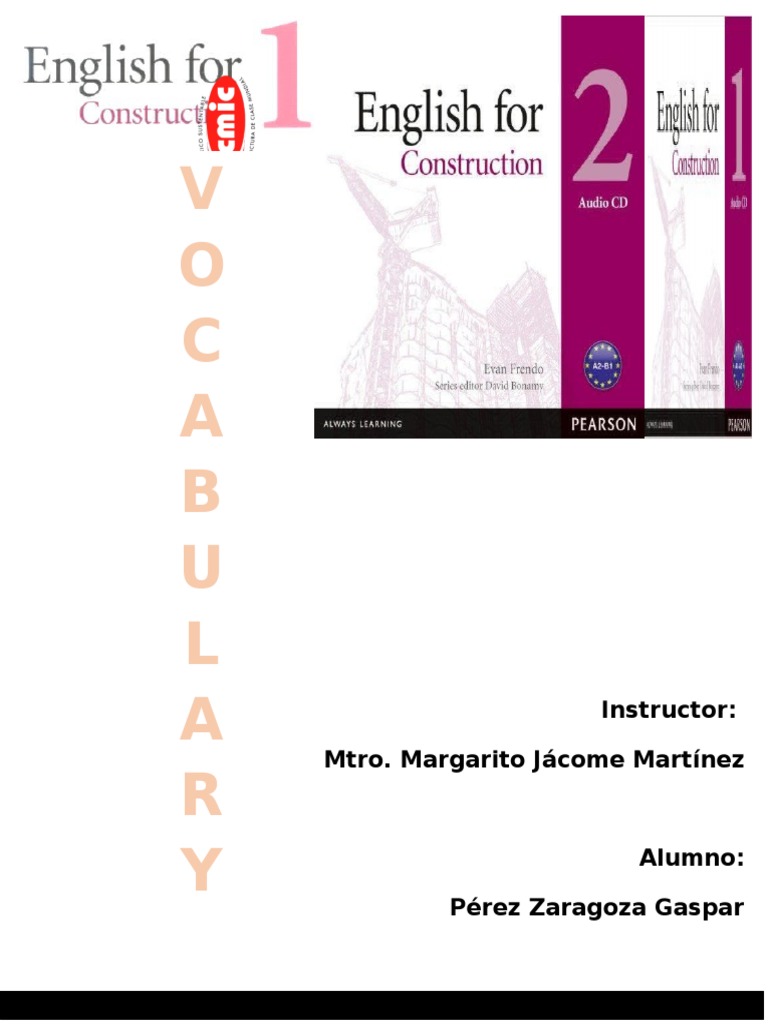 Personal Glossary for English Construction Vocabulary | PDF | Industries | Engineering