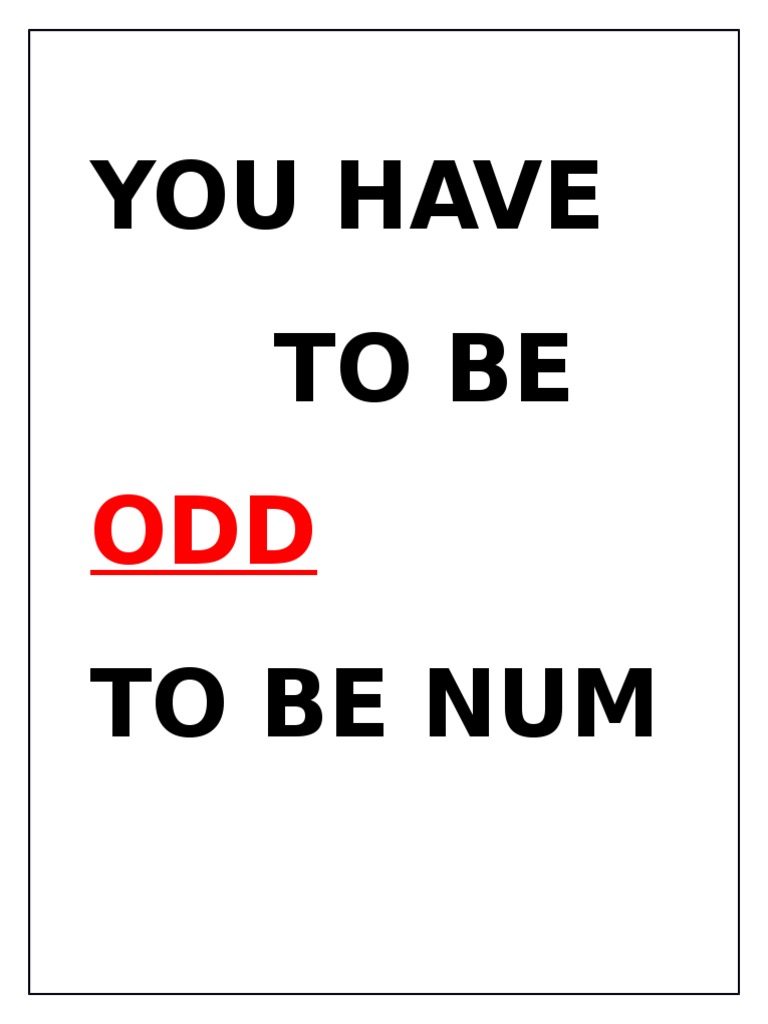 Odd Tips to Become Number One | PDF