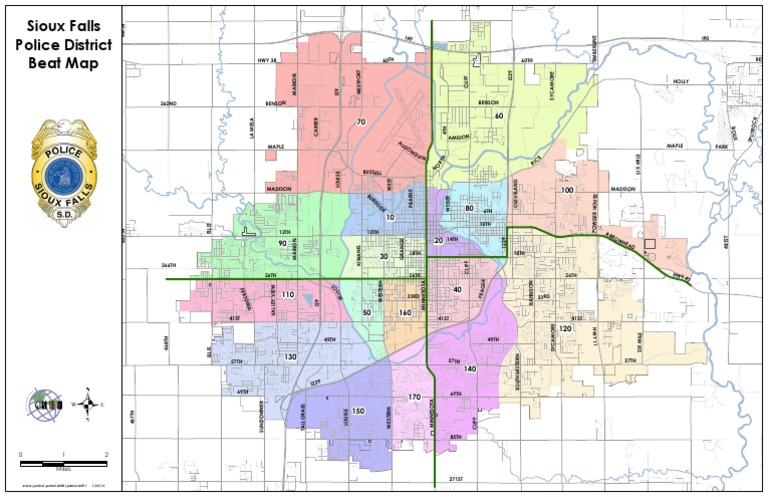 Sioux Falls Police District Beat Map | PDF | Travel