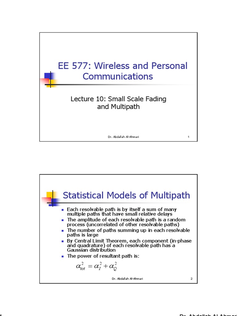 Modeling Multipath Fading and its Effects on Wireless Communications ...