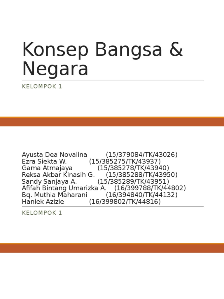 Konsep Bangsa & Negara | PDF