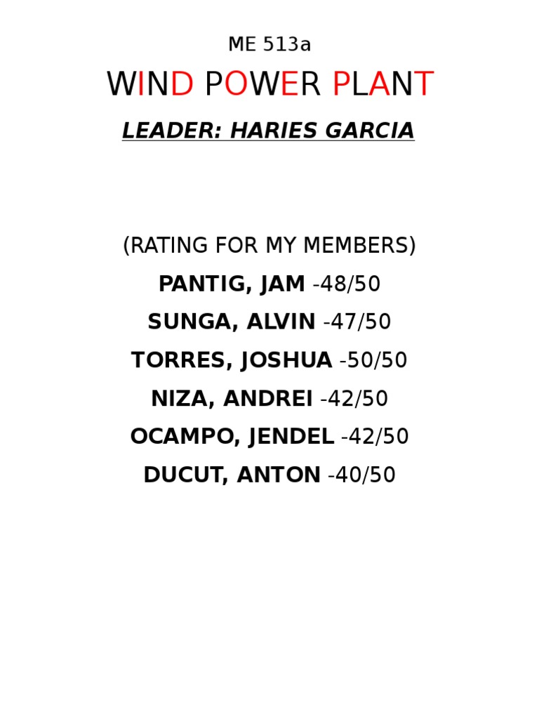 Wind Power Plant | PDF | Nature