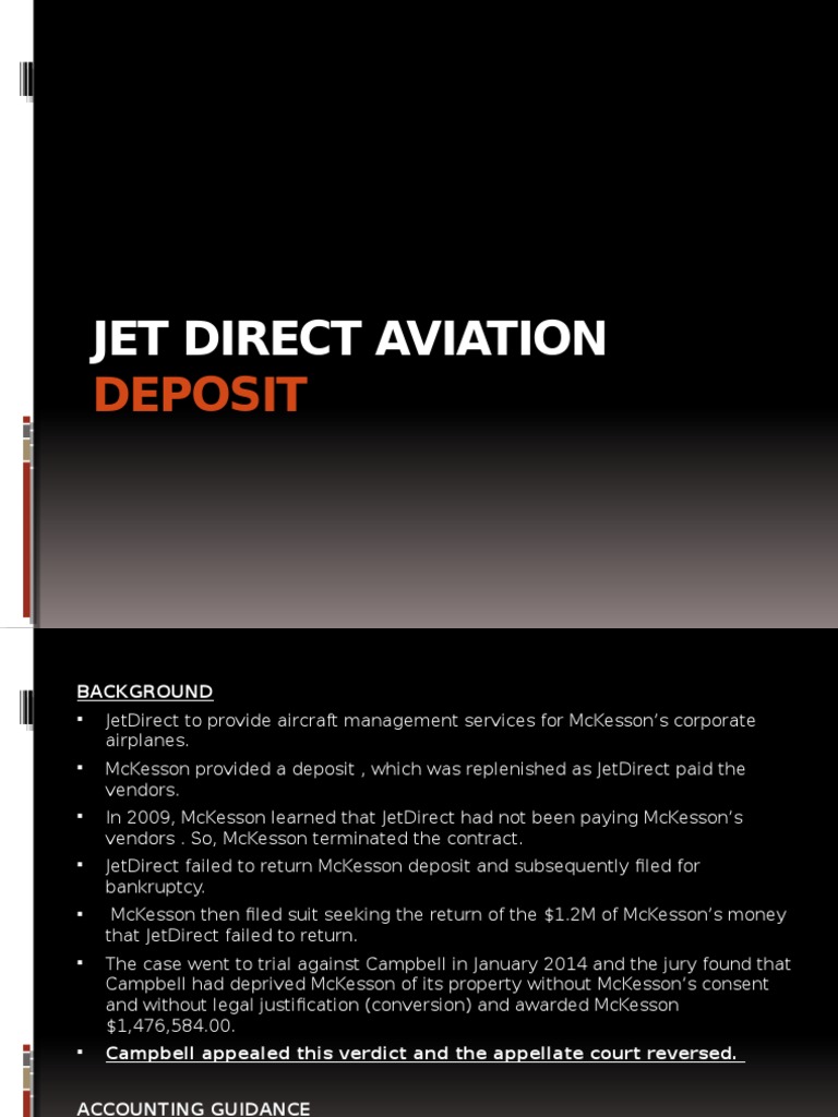 Jet Direct Aviation Deposit | PDF | Finance & Money Management | Law