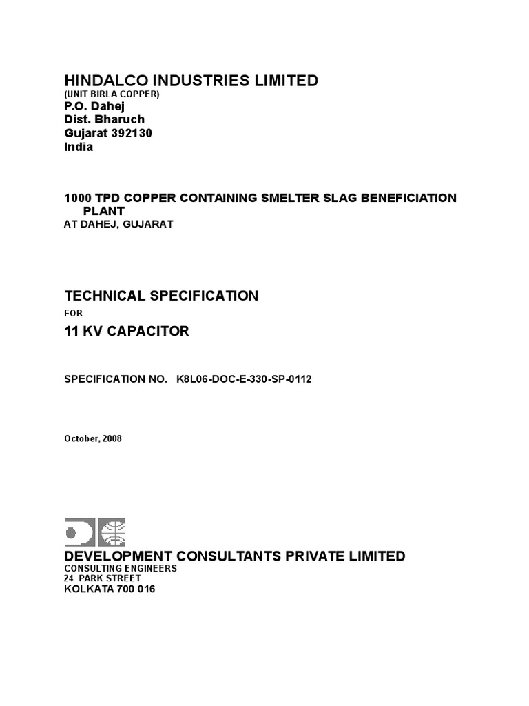 Spec HT Capacitor | PDF | Capacitor | Specification (Technical Standard)
