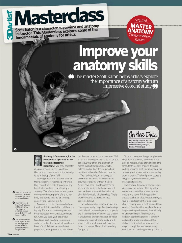3DArtist - 44 - Anatomy With Scott Eaton PDF | PDF