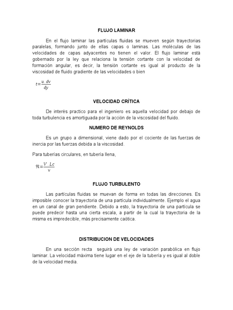 FLUJO LAMINAR