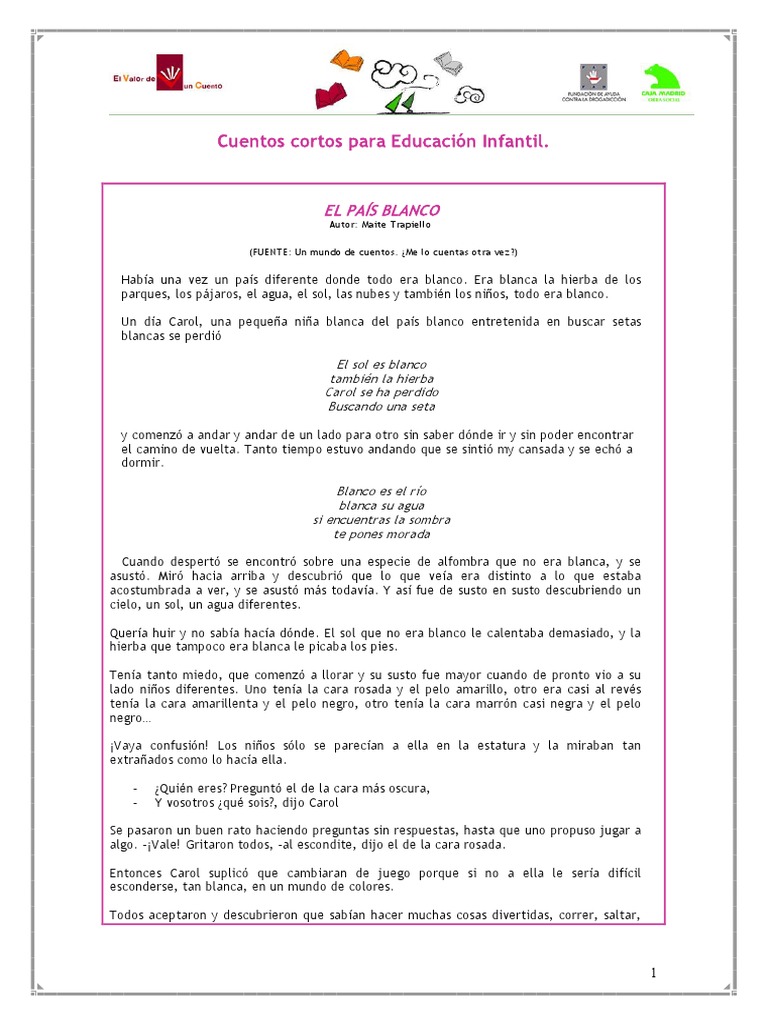 Cuentos Cortos Infantiles | PDF