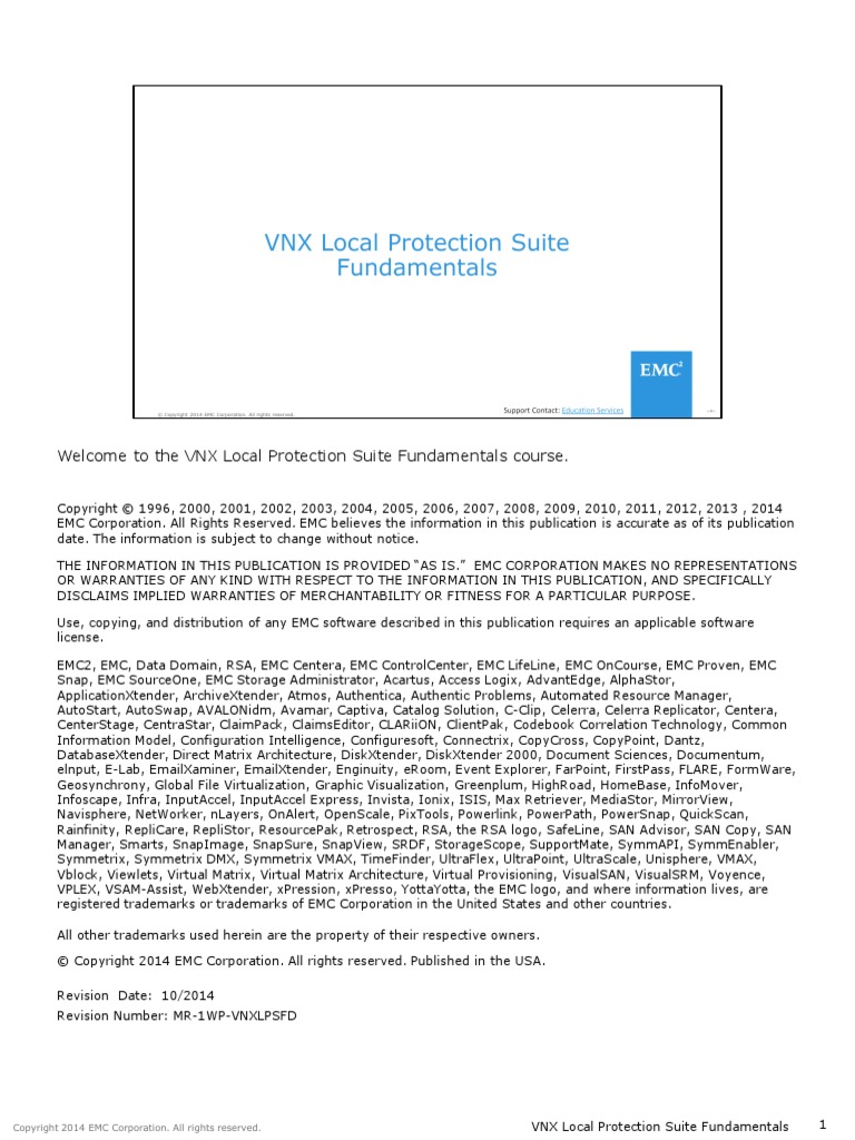 VNX Local Protection Suite Fundamentals | PDF | File System | Replication (Computing)