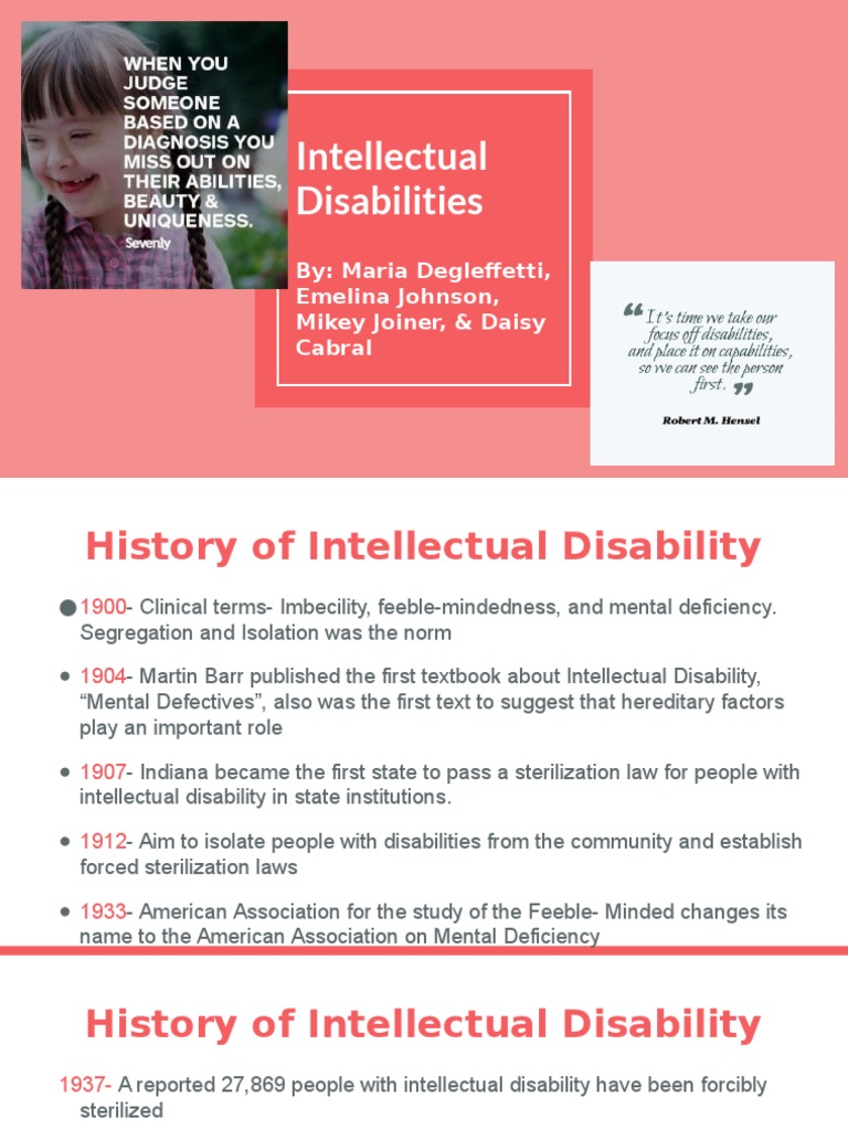 Intellectual Disabilities | PDF | Intellectual Disability | Disability