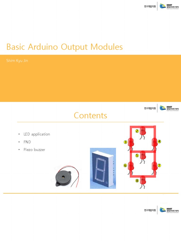 Basic Arduino Output Modules: Shim Kyu Jin | Download Free PDF | Light ...
