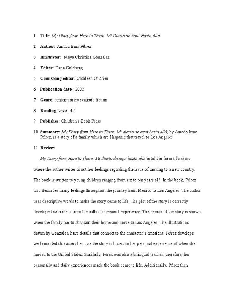 My Diary From Here To There | PDF