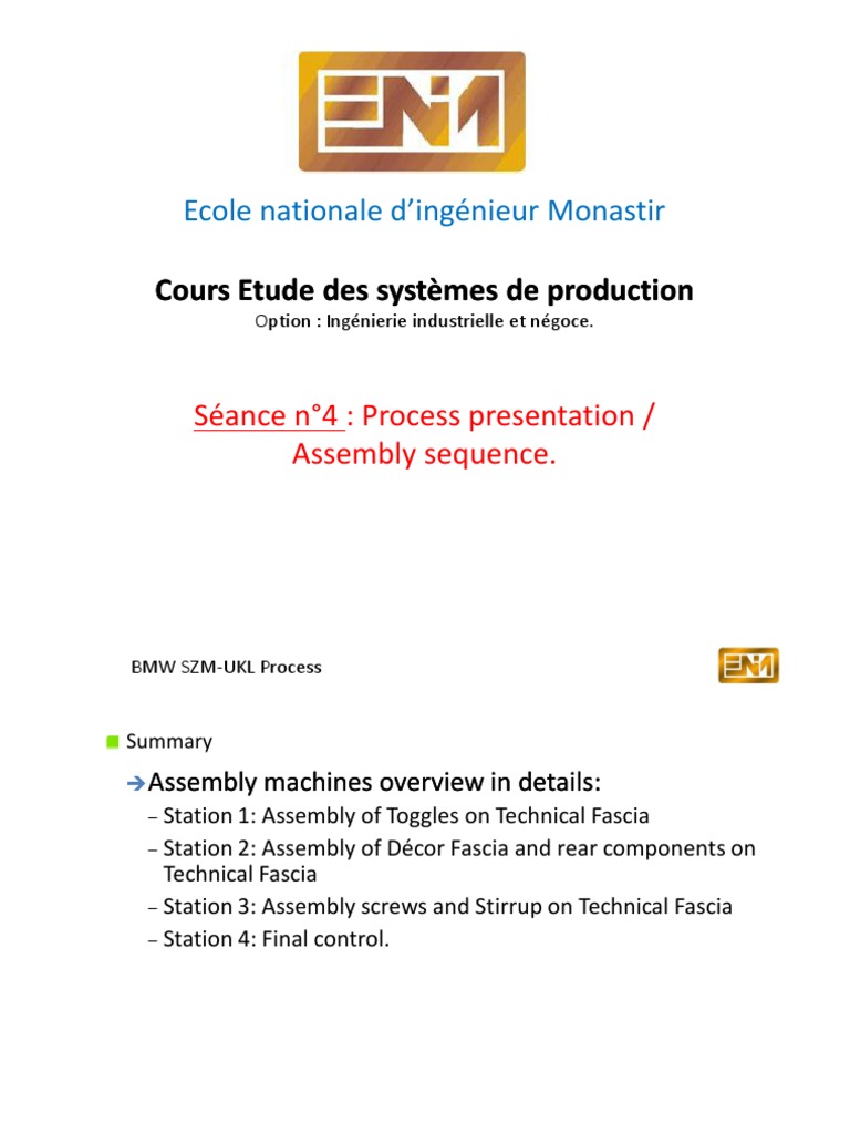 BMW SZM - UKL Process Presentation | PDF | Computers