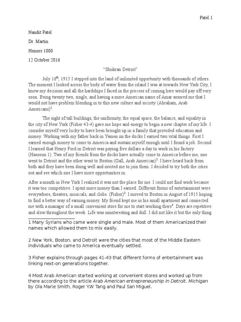 Honors Paper 1 | PDF | Detroit