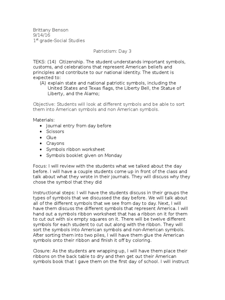 Patriotism-Day 3 | PDF