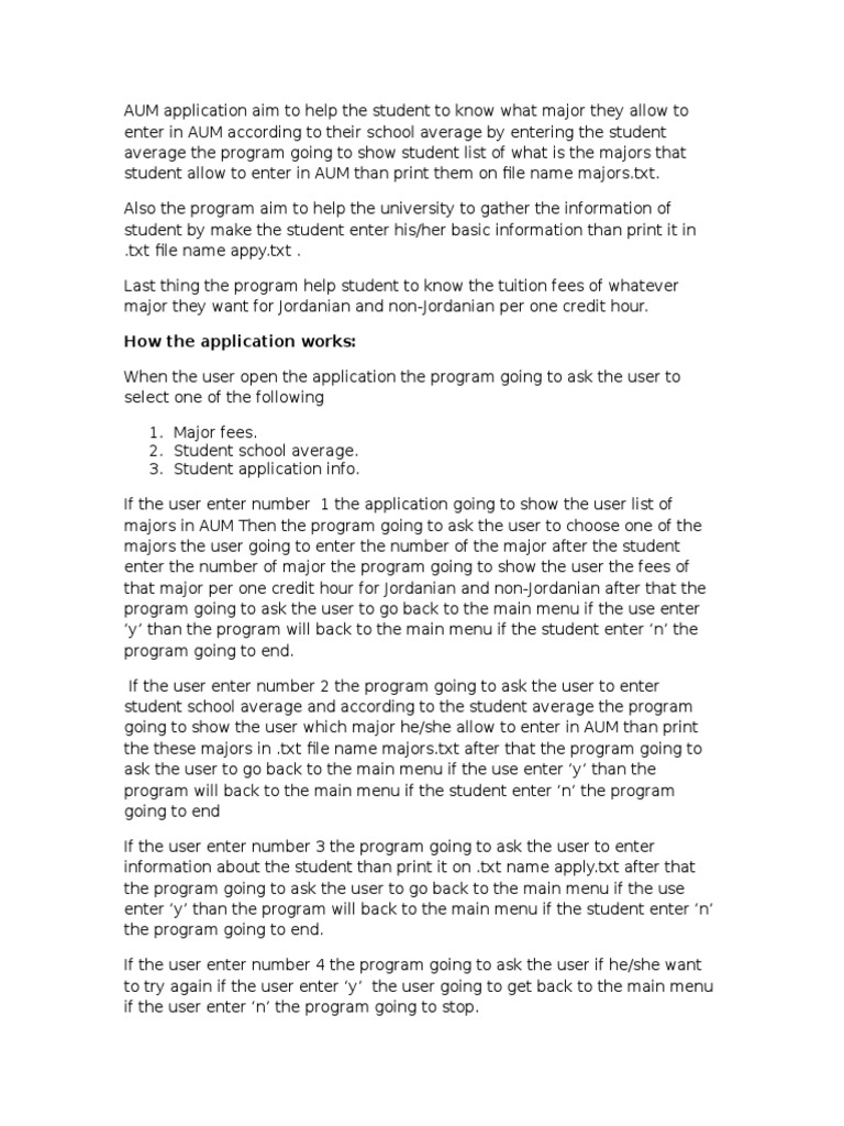 How The Application Works | PDF