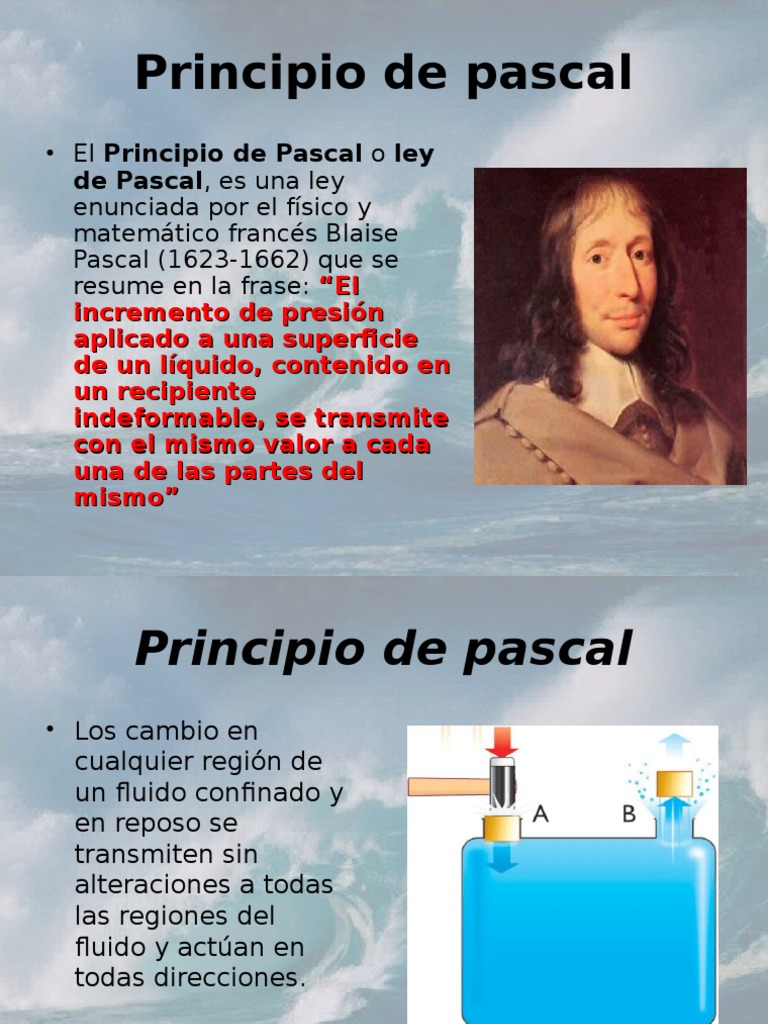 Principio de Pascal | PDF | Presión | Materiales transparentes