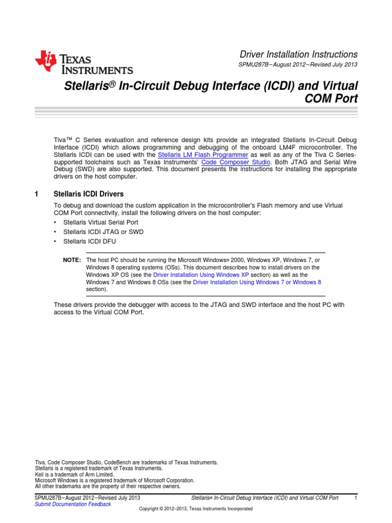 Stellaris ICDI PDF | PDF | Device Driver | Electromagnetic Interference