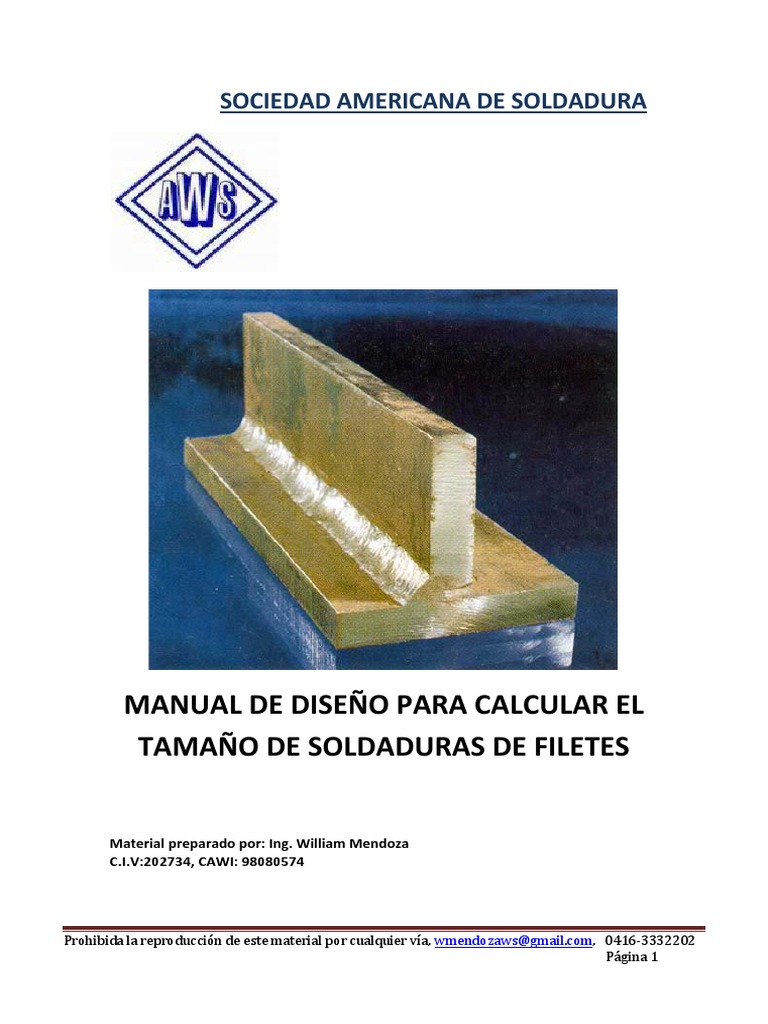 Diseño de Soldaduras de Filetes, AWS | PDF | Soldadura | Construcción