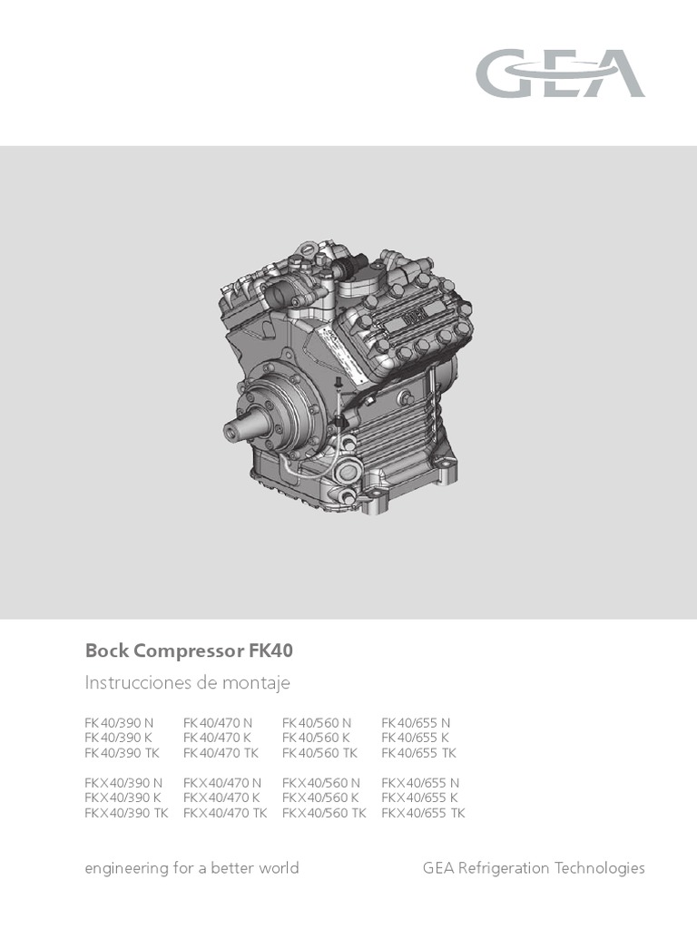 Compresor Bock FK40 | PDF | Compresor de gas | Bomba