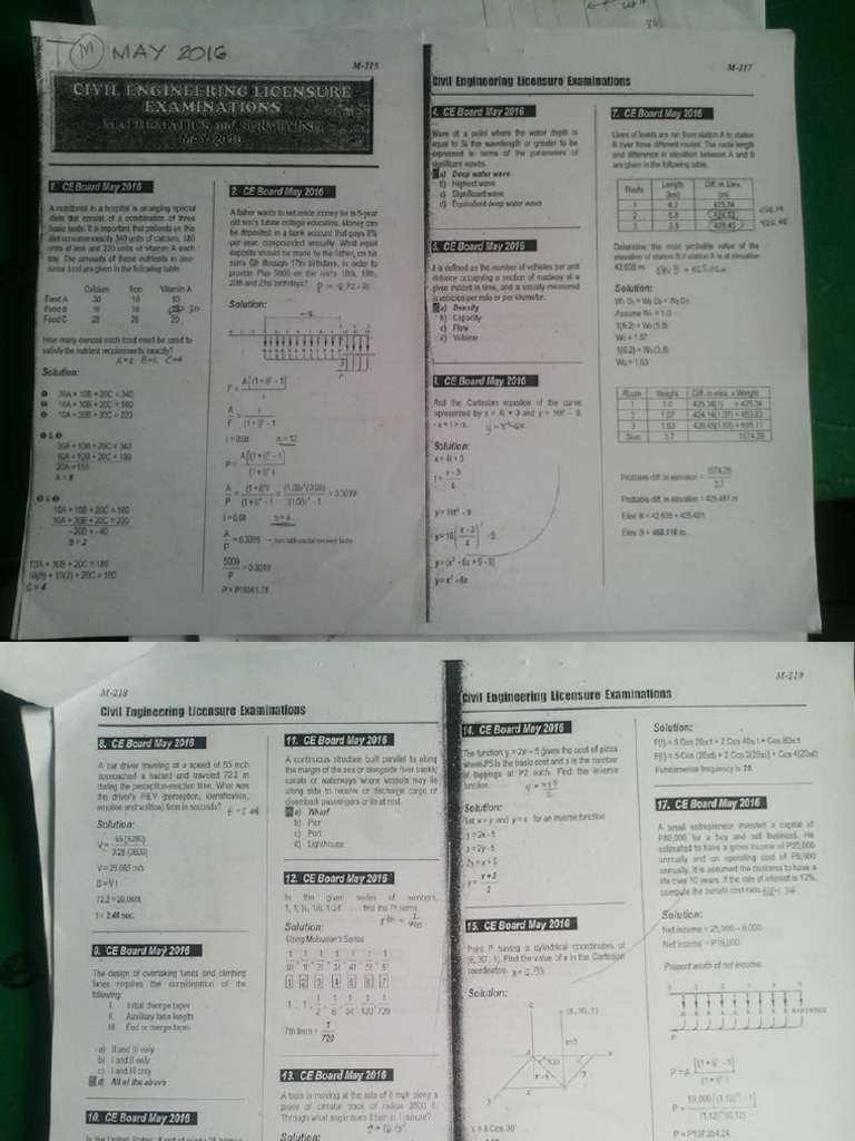 May 2016 Ce Board Sample | PDF