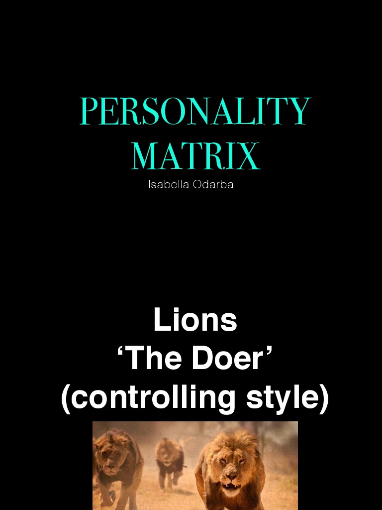 Personality Matrix | PDF