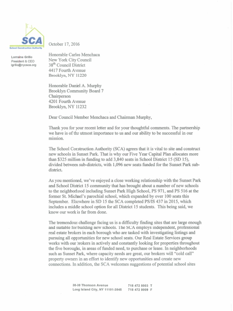 Oct. 17 SCA Letter To Menchaca and CB7 | PDF