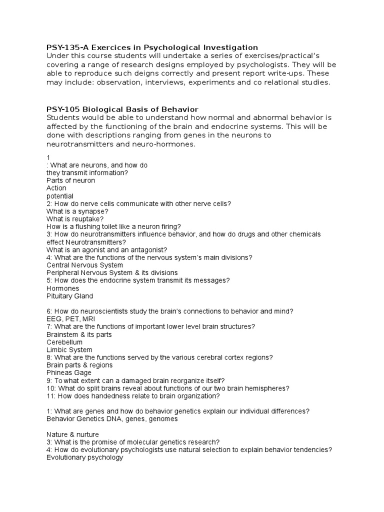 PSY-135-A Exercices in Psychological Investigation | PDF ...
