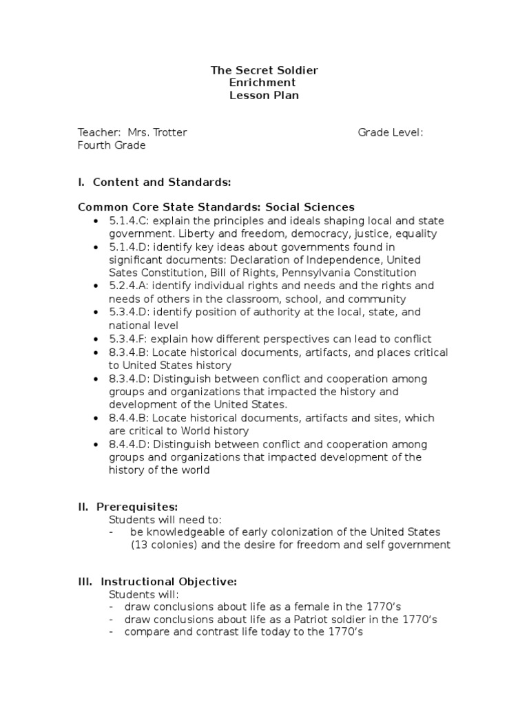 The Secret Soldier | PDF | Educational Assessment | Liberty