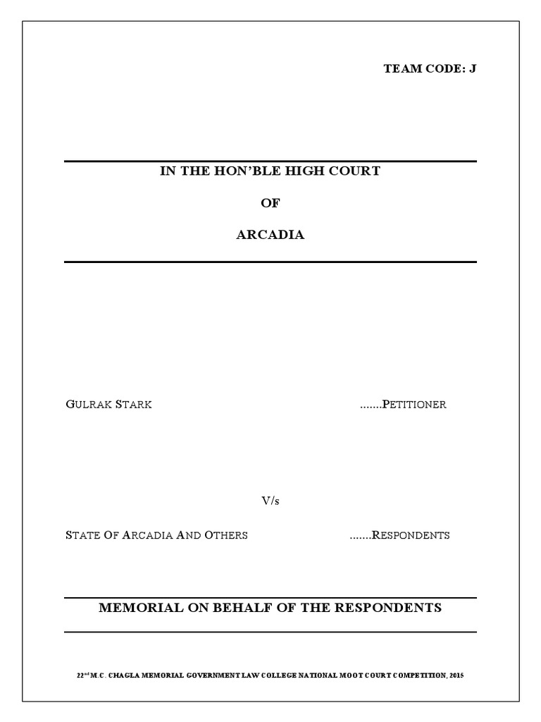 Memorial For Respondent Proposition 'A' | PDF | Writ | Constitution