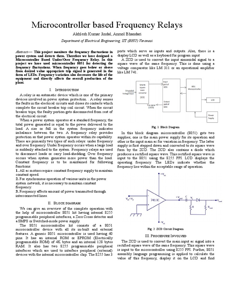 Frequency Relay | PDF | Relay | Electric Power System