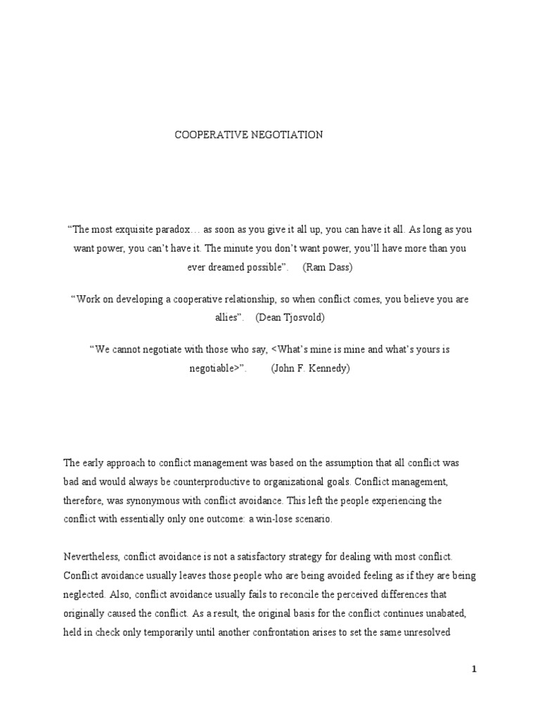Collaborative Negotiation Strategies | PDF | Negotiation | Cognition