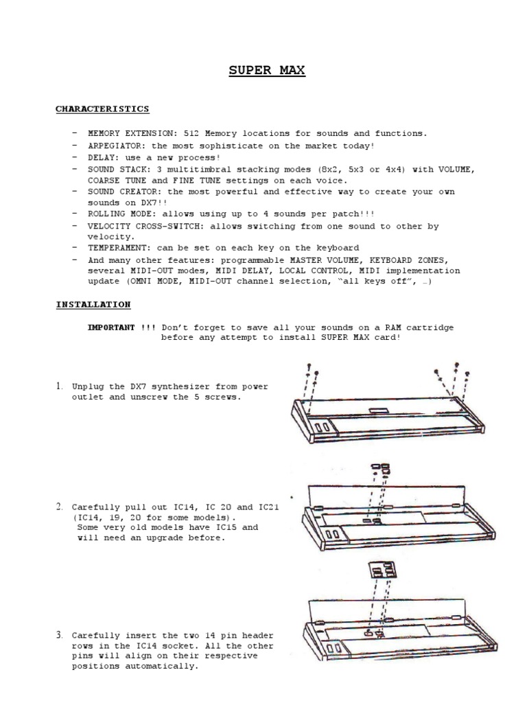 Yamaha Supermax English Manual | PDF | Synthesizer | Hornbostel Sachs