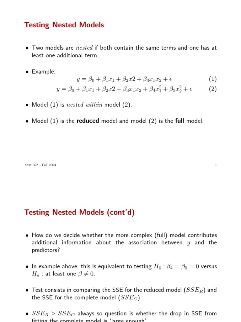 Multiple Regression Nested Models Pdf