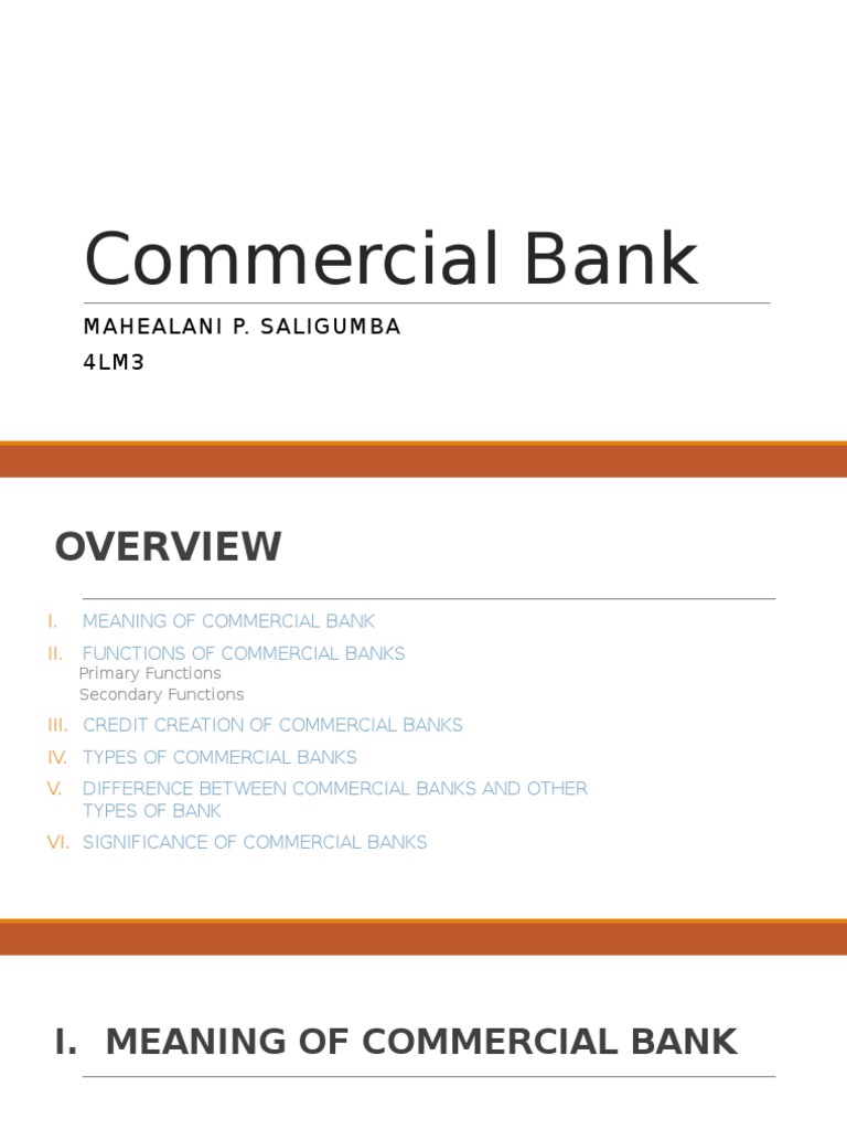 Commercial Bank | PDF | Commercial Bank | Banks