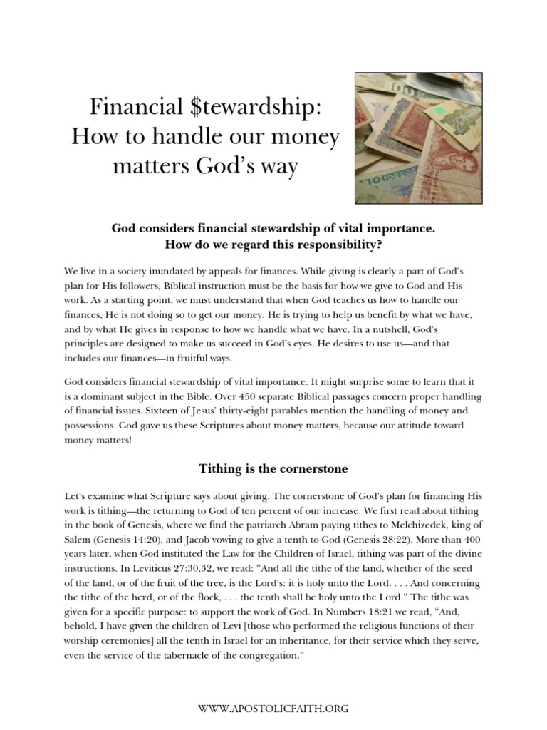 God's Principles of Financial Stewardship: Understanding the Importance ...