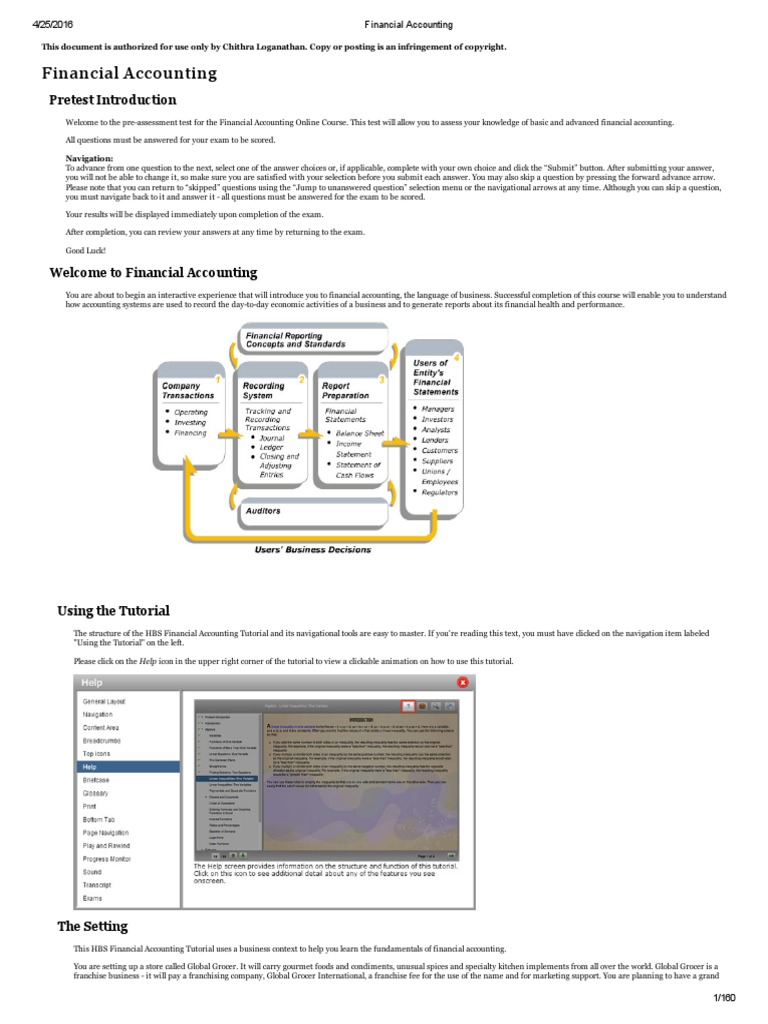 Financial Accounting Harvard Pre Term | PDF | Balance Sheet | Cash Flow ...