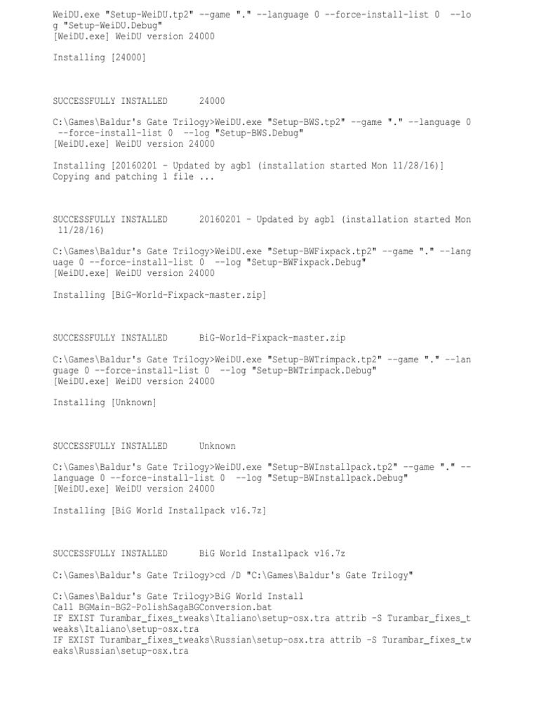 BiG World Install Debug | PDF | Technology Development | Software ...