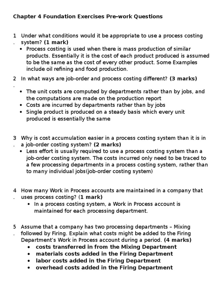 Chapter 4 Foundation Exercises Pre-Work | PDF