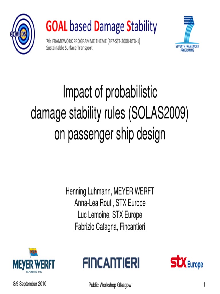 Impact of Probabilistic Damage Stability Rules (SOLAS2009) On Passenger Ship Design | PDF ...