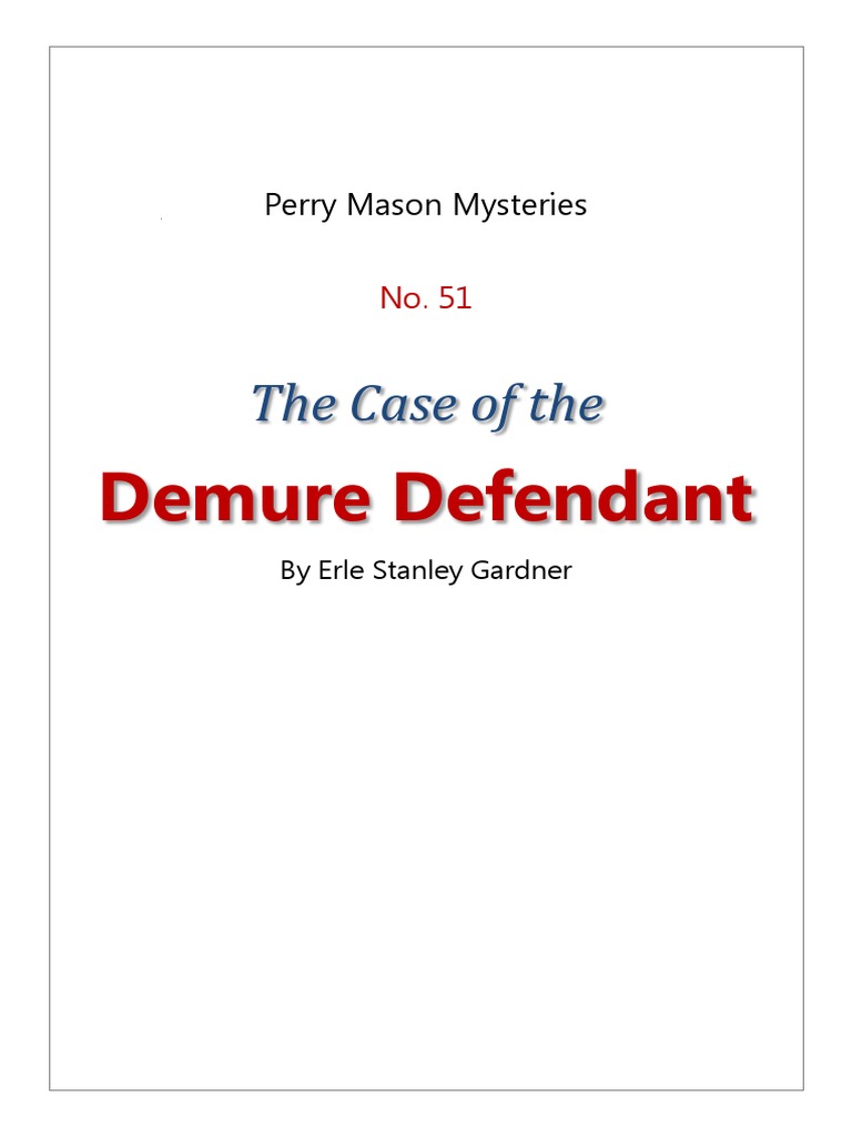 51 - The Case of The Demure Defendant | PDF | Crime Thriller | Wellness