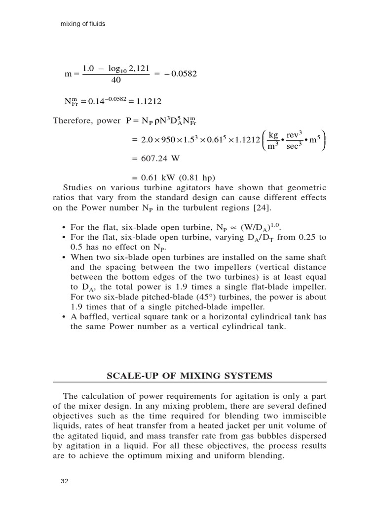 Scaling Up Mixing Systems: A Case Study on the Effects of Agitator ...