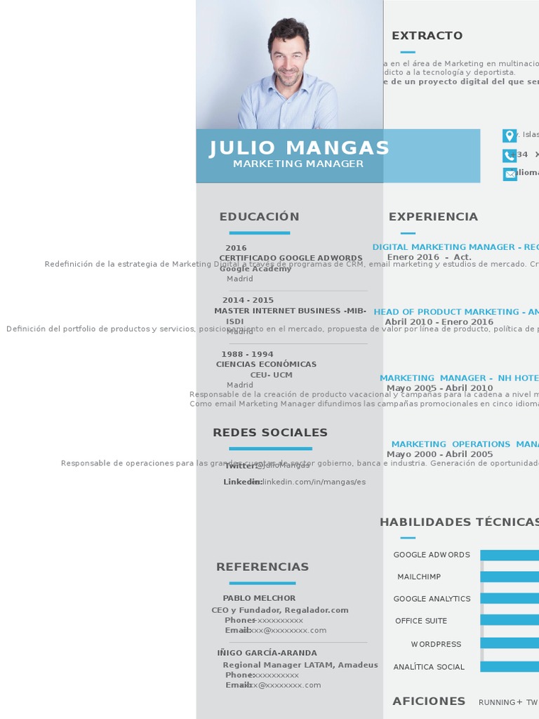 Nuevo Formato de CV Template Oct16 | PDF