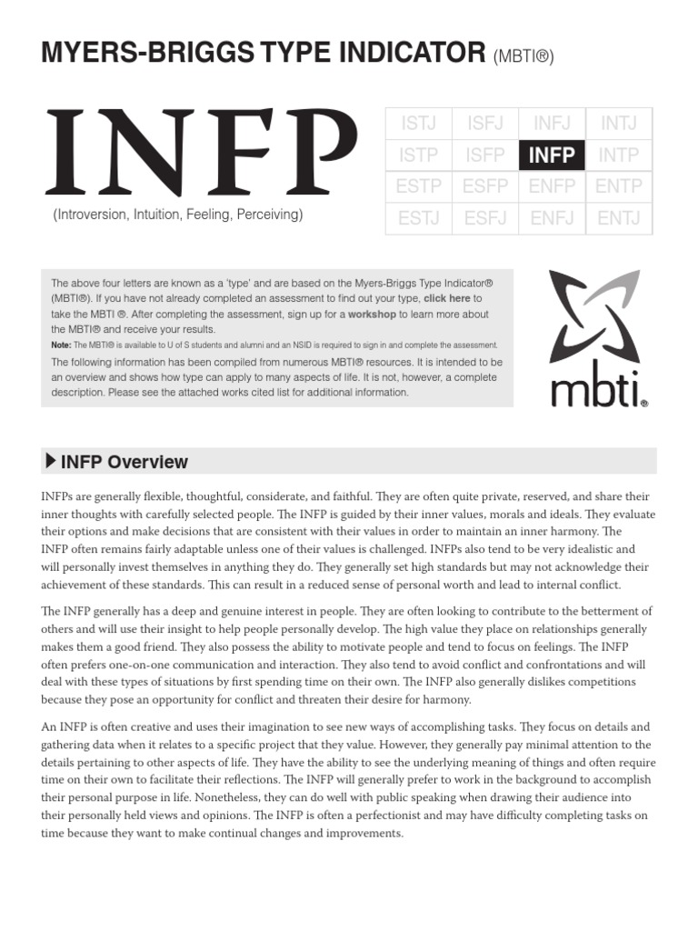 INFP Profile | PDF | Motivation | Motivational