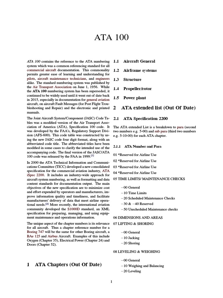 Ata 100 | PDF | Aviation | Transport
