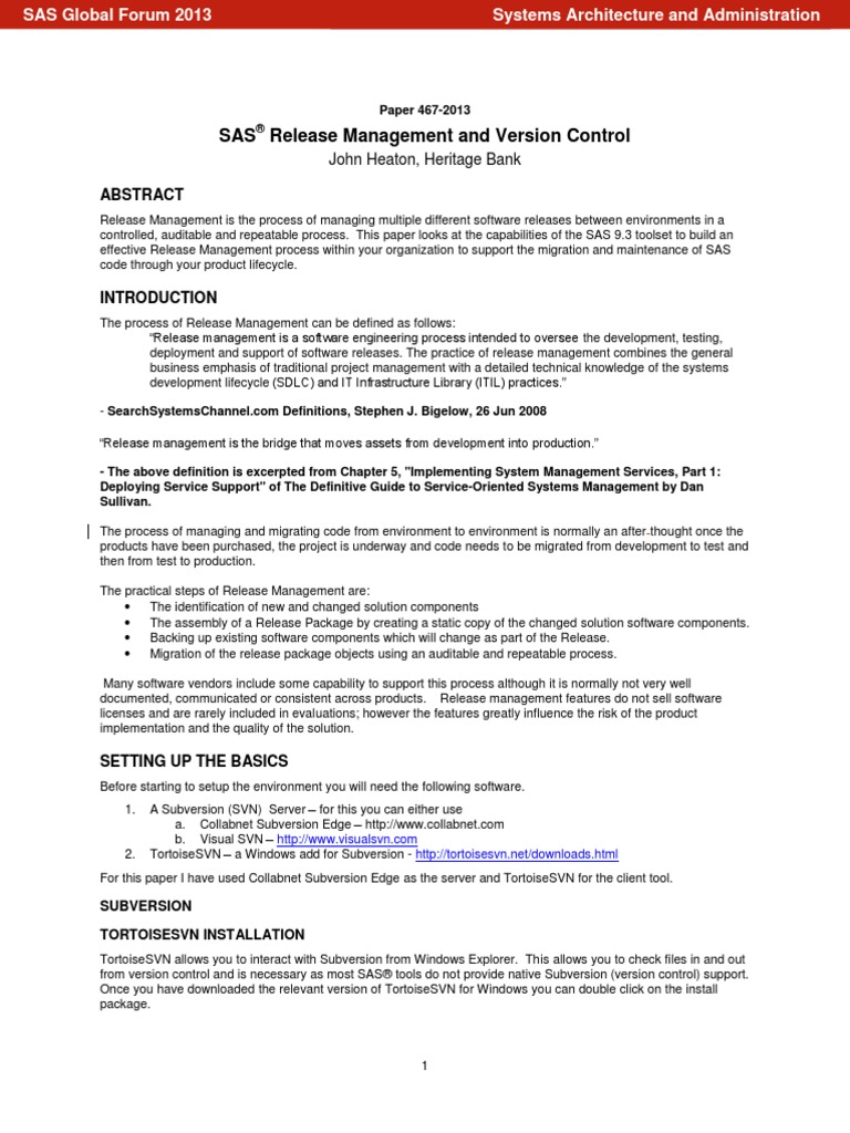Release Management and Version Control | PDF | Version Control ...